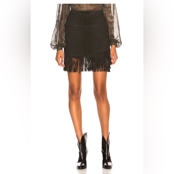 Frame Denim | Skirts | Frame Denim Fringe Overlay Skirt | Poshmark